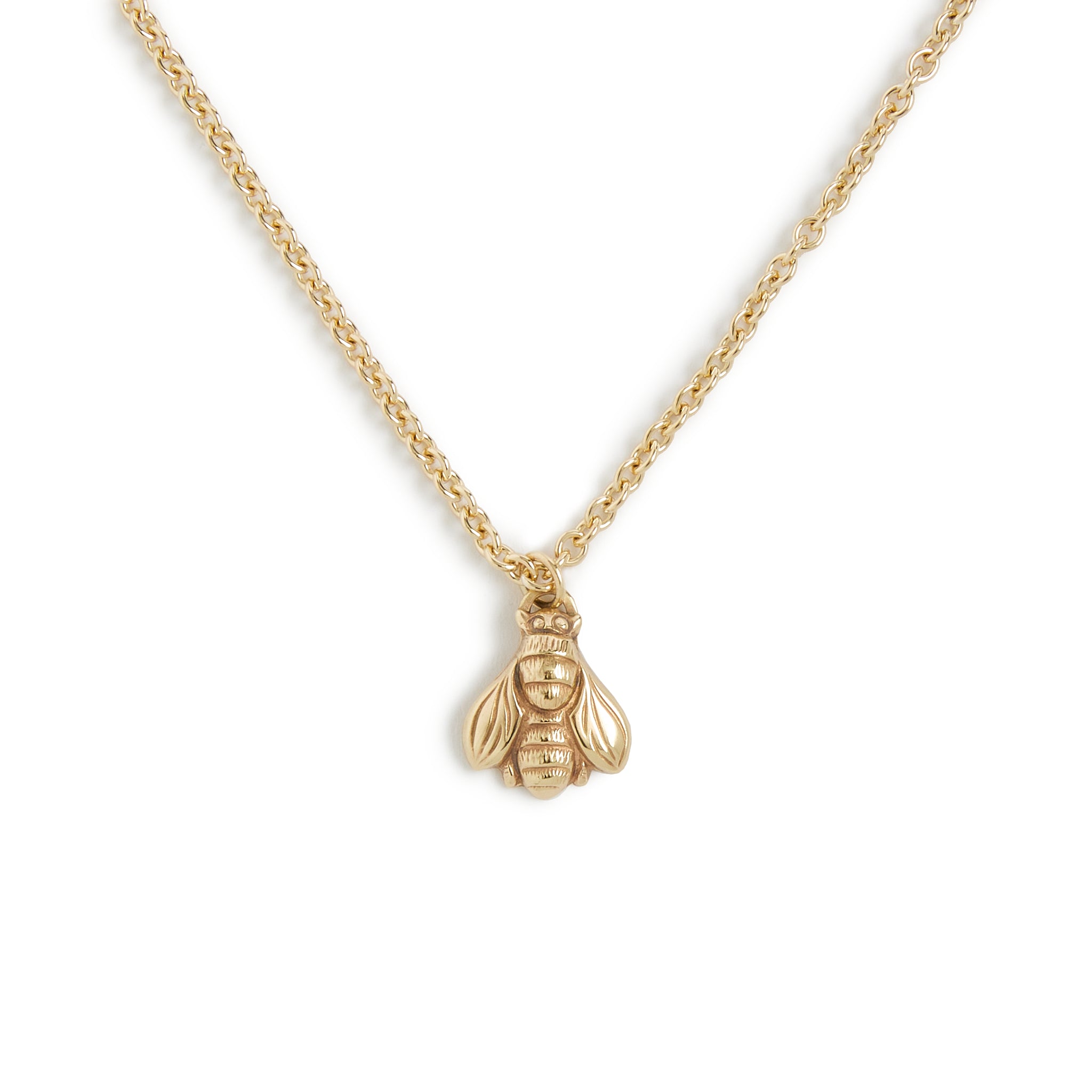 Solid Gold Bee Pendant – Studebaker Metals